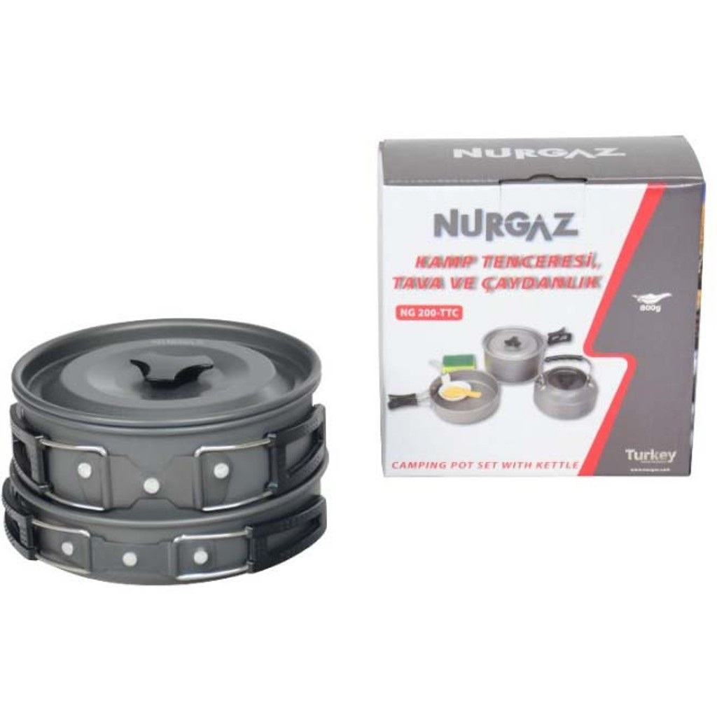 Nurgaz Kamp Tencere ve Çaydanlık Seti / NG 200-TTC | Termos-Matara ...