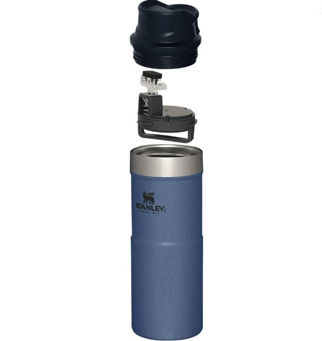 Stanley 0.35L Classic Trigger-Action Travel Mug - Hammertone Lake- Mavi ...